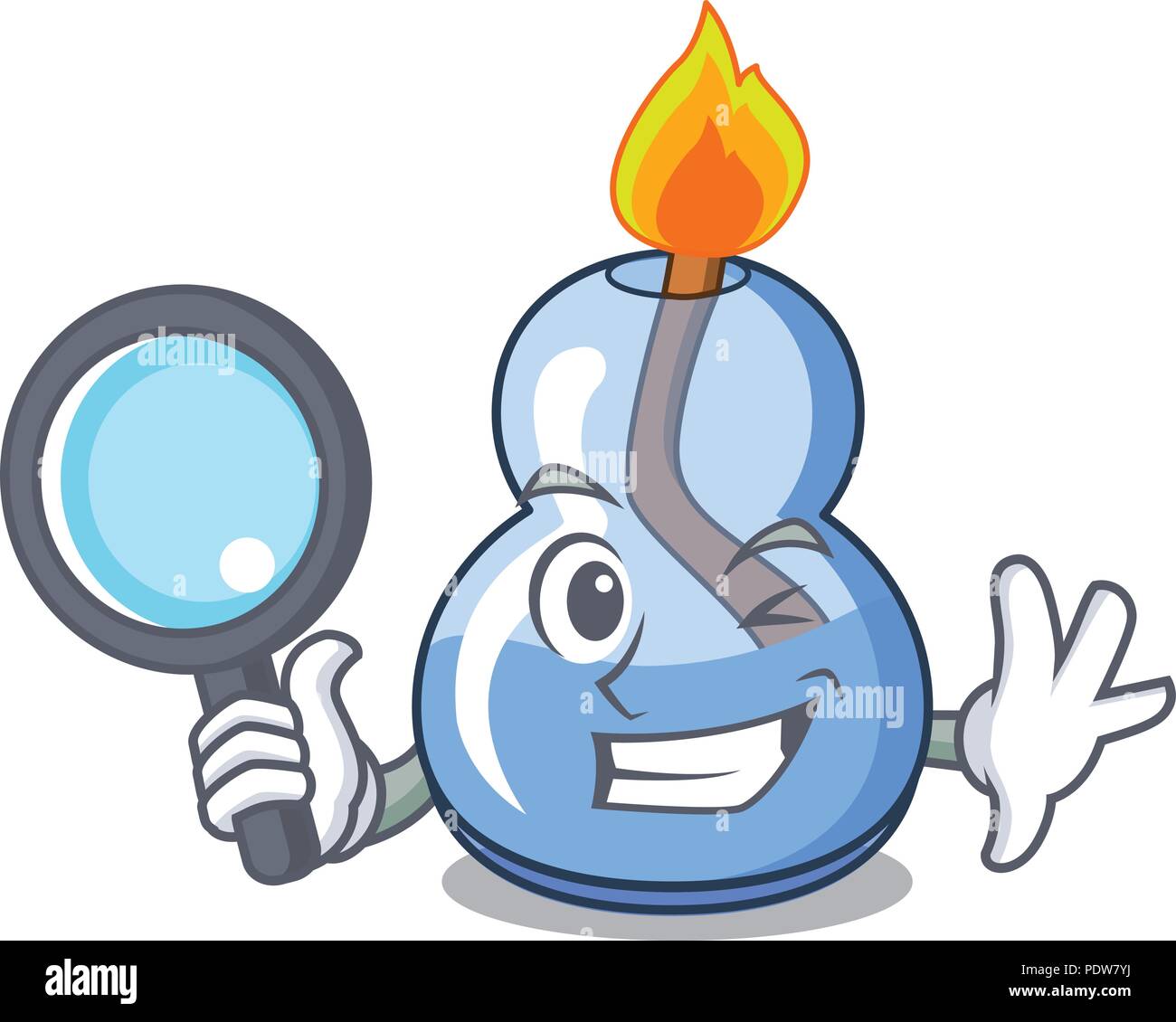 Detective alcohol burner character cartoon Stock Vector Image & Art - Alamy