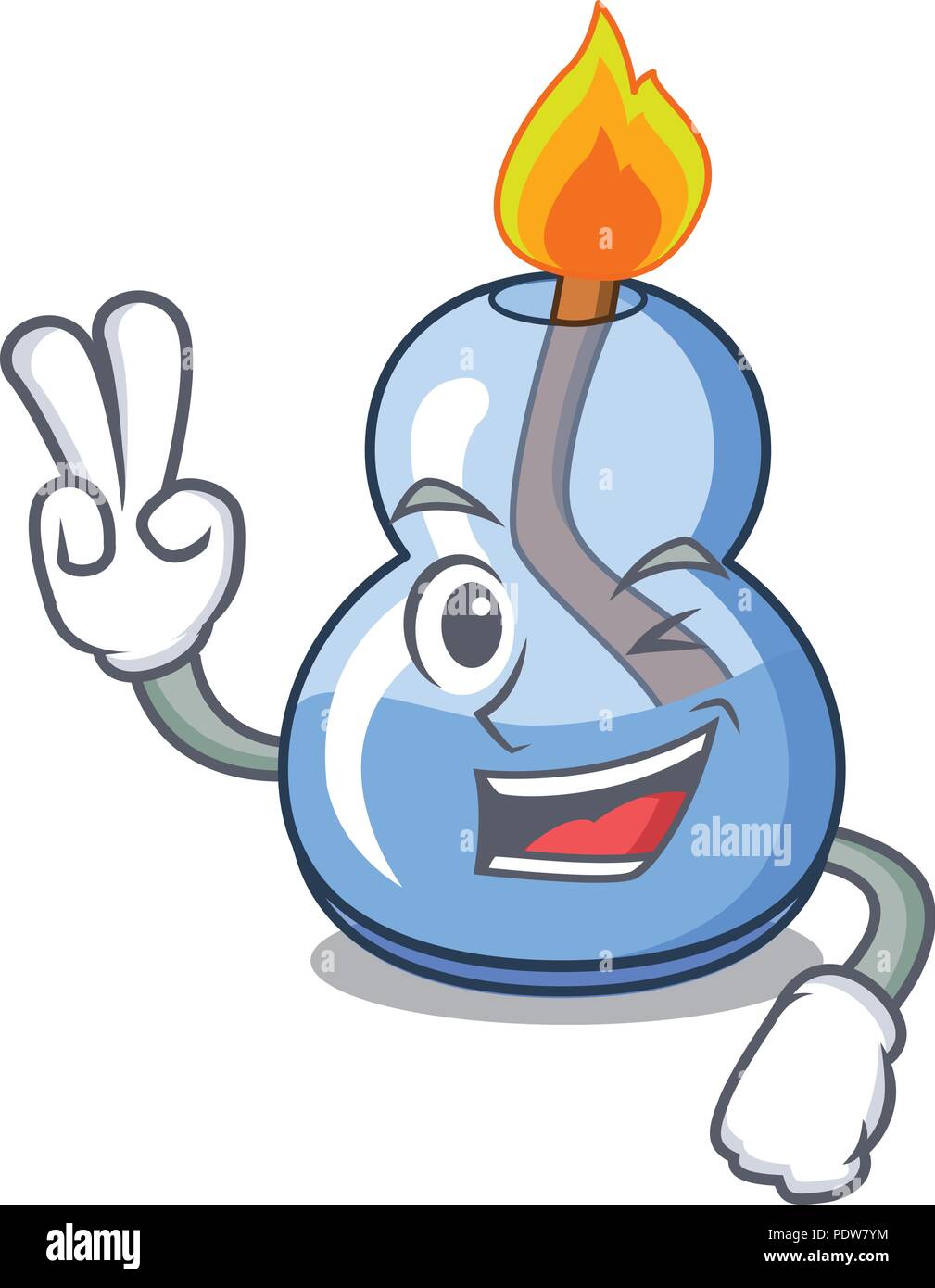 Two finger alcohol burner character cartoon Stock Vector Image & Art ...