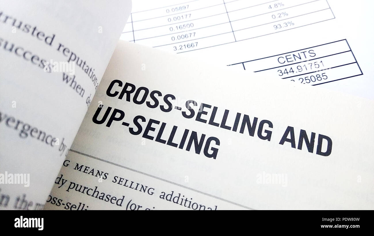 Cross selling word on book. Business success concept Stock Photo - Alamy
