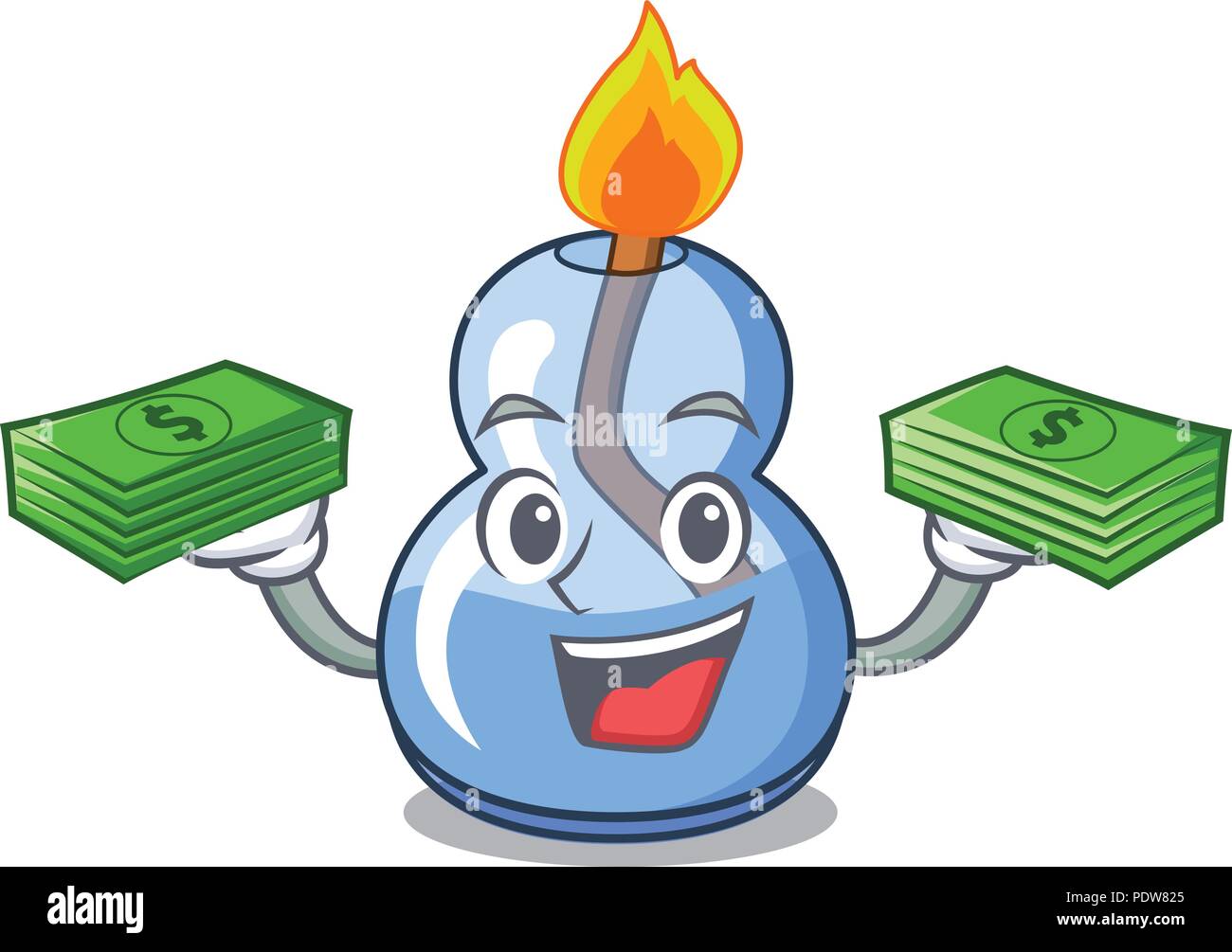 With money alcohol burner mascot cartoon Stock Vector Image & Art - Alamy