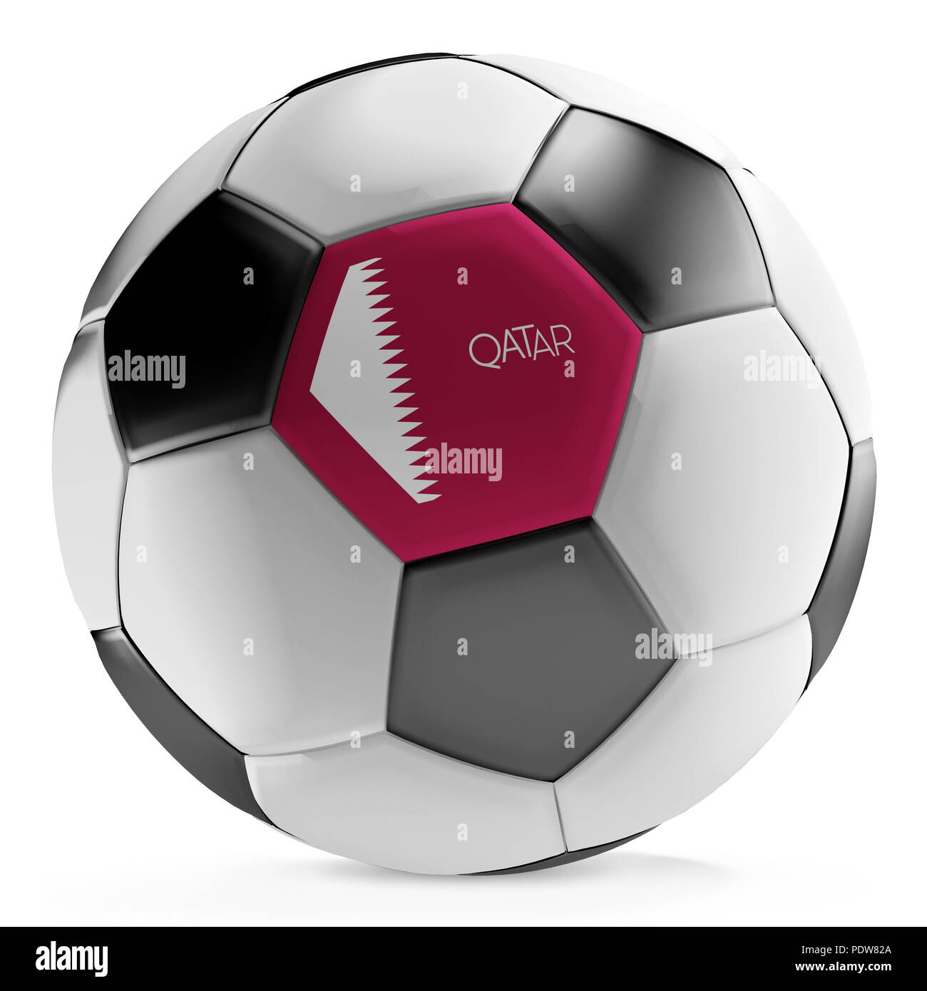 Qatar soccer ball 3d-illustration Stock Photo - Alamy