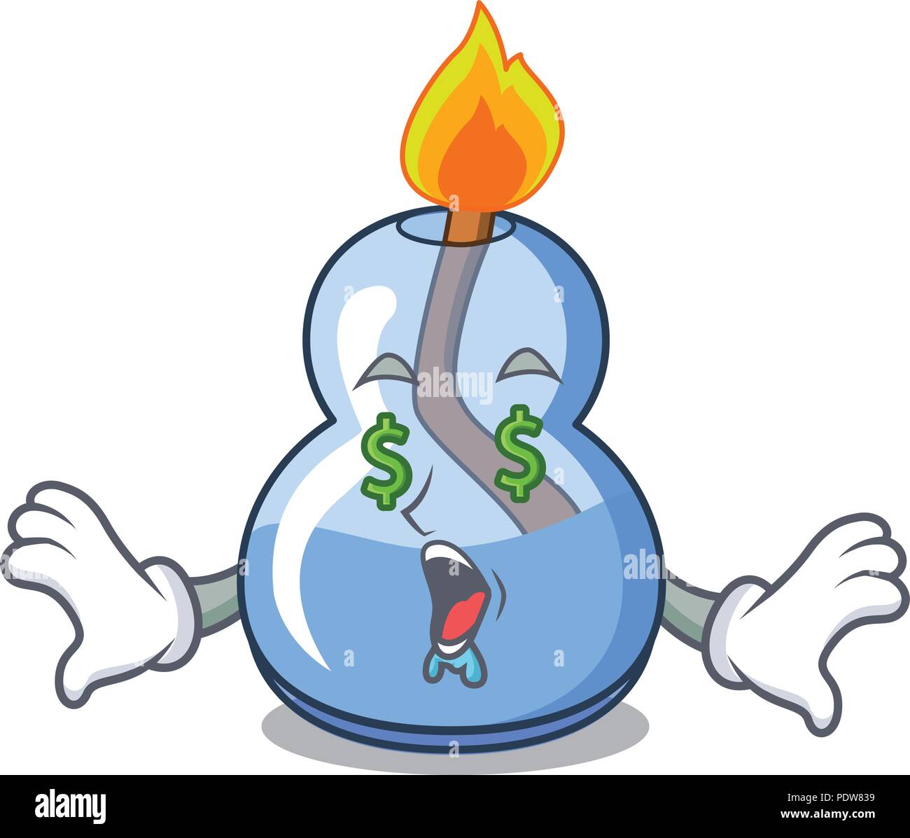 Money eye alcohol burner mascot cartoon Stock Vector Image & Art - Alamy