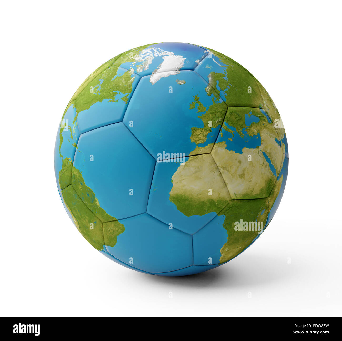 soccer ball planet earth world design 3d-illustration. elements of this ...