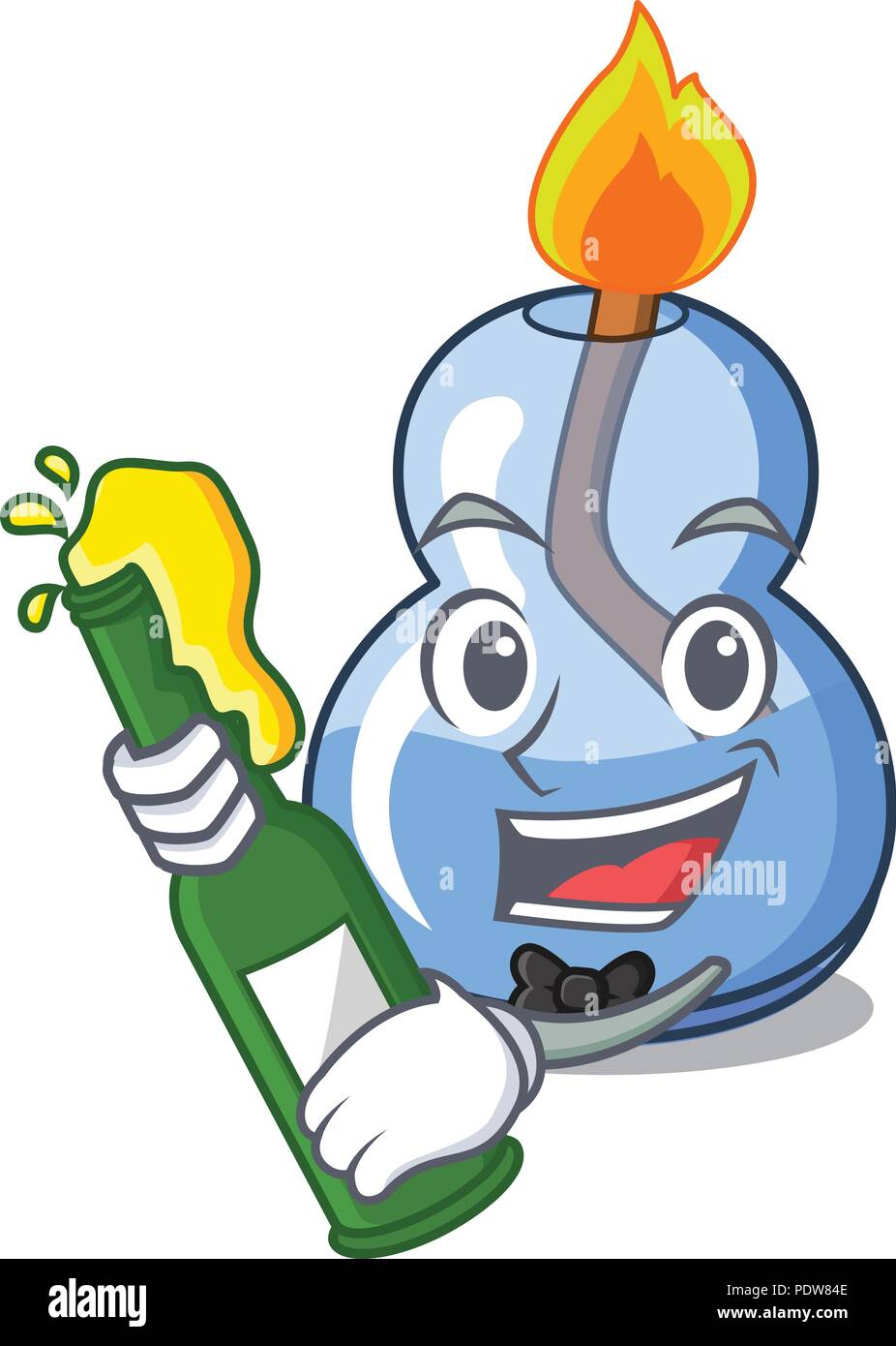 With beer alcohol burner mascot cartoon Stock Vector Image & Art - Alamy
