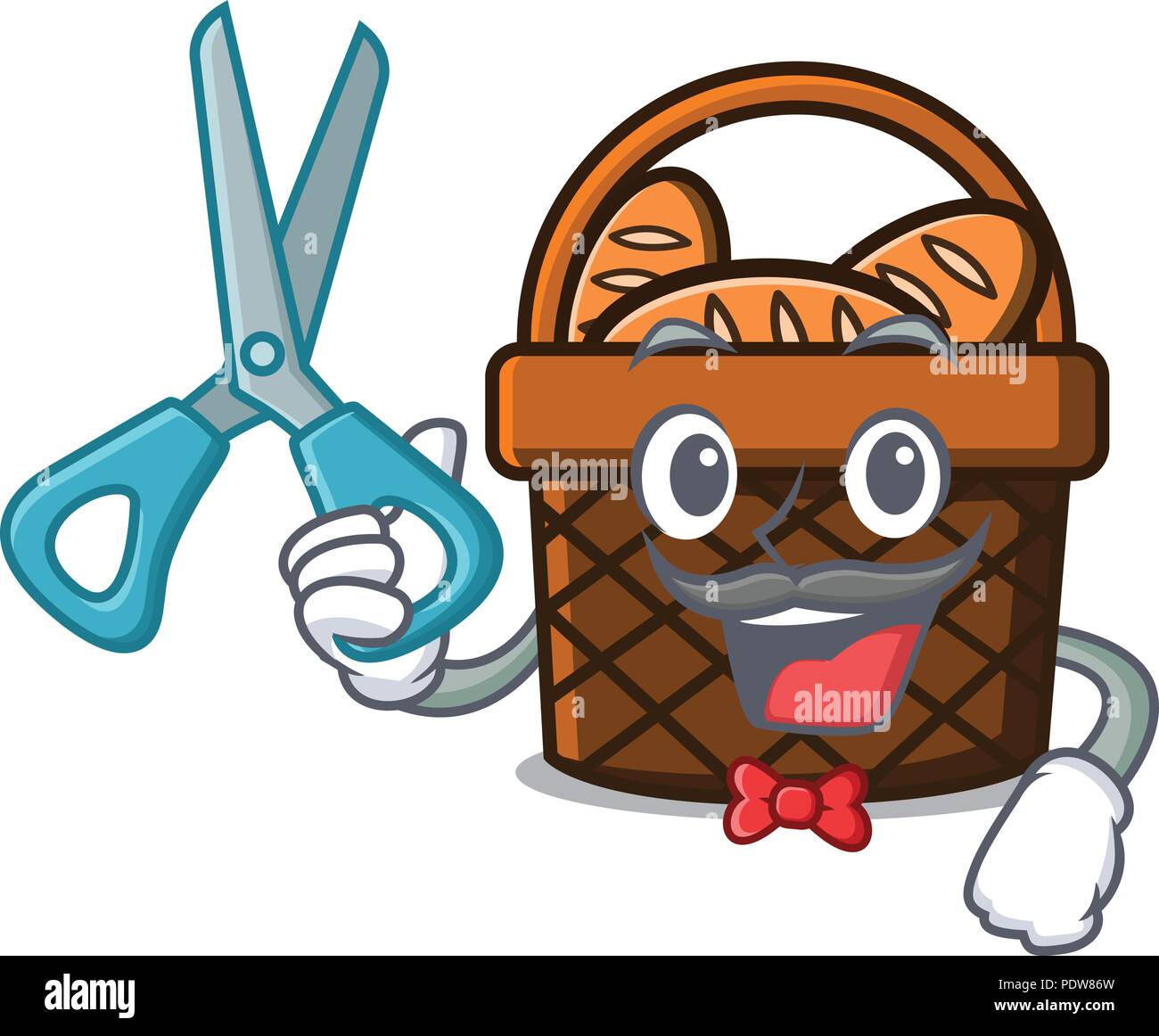 Barber bread basket character cartoon Stock Vector Image & Art - Alamy