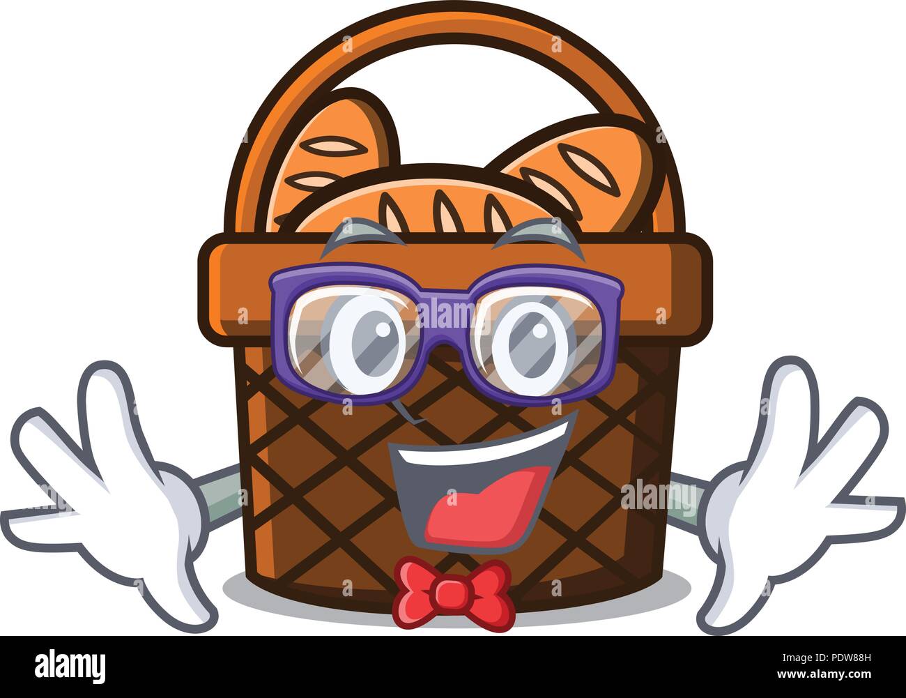 Geek bread basket character cartoon Stock Vector Image & Art - Alamy
