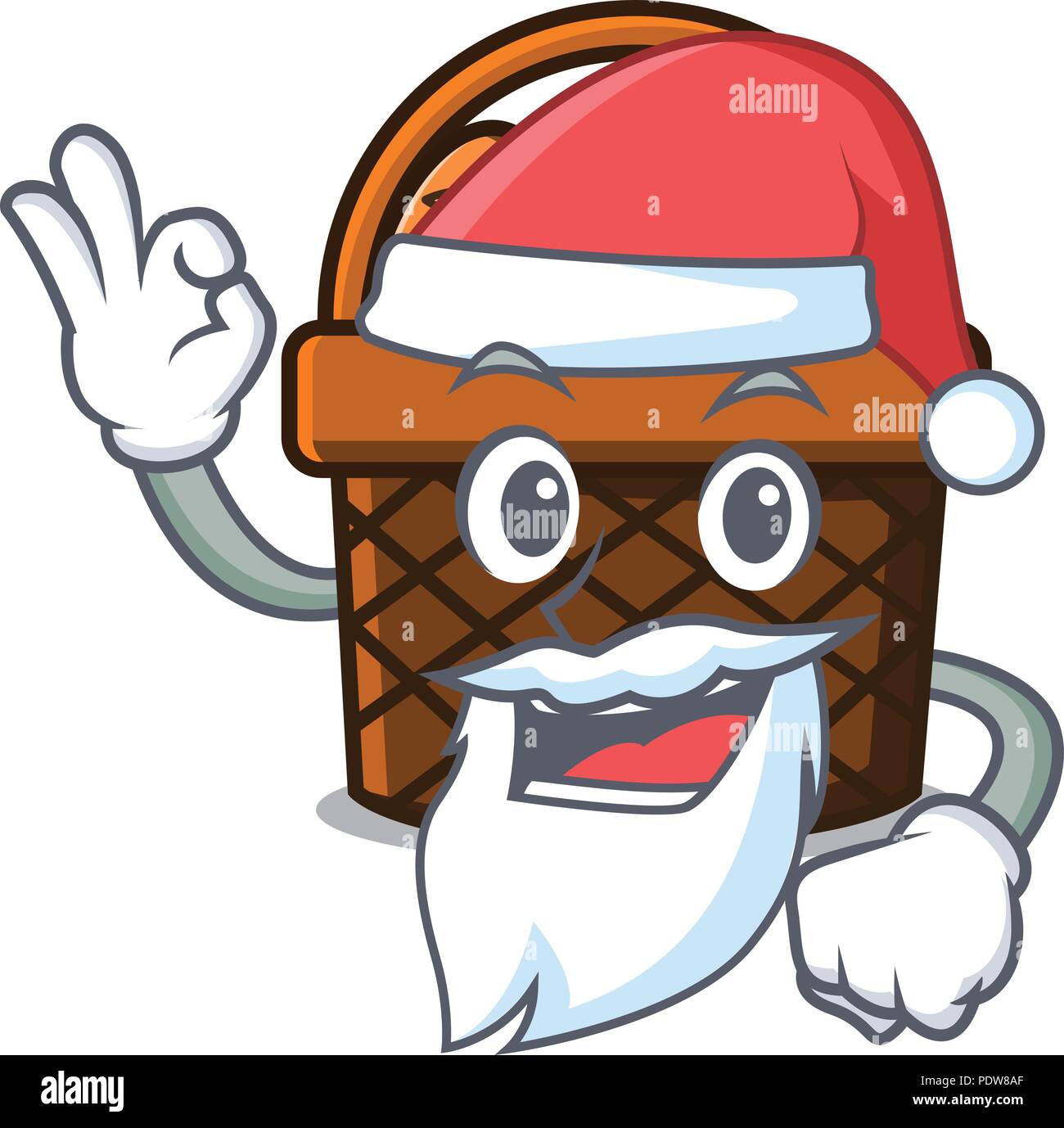 Santa bread basket mascot cartoon Stock Vector Image & Art - Alamy