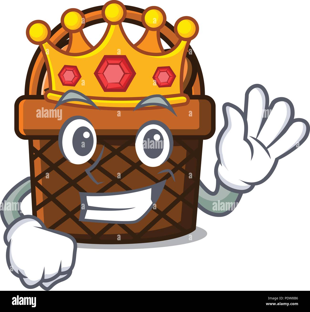 King bread basket mascot cartoon Stock Vector Image & Art - Alamy