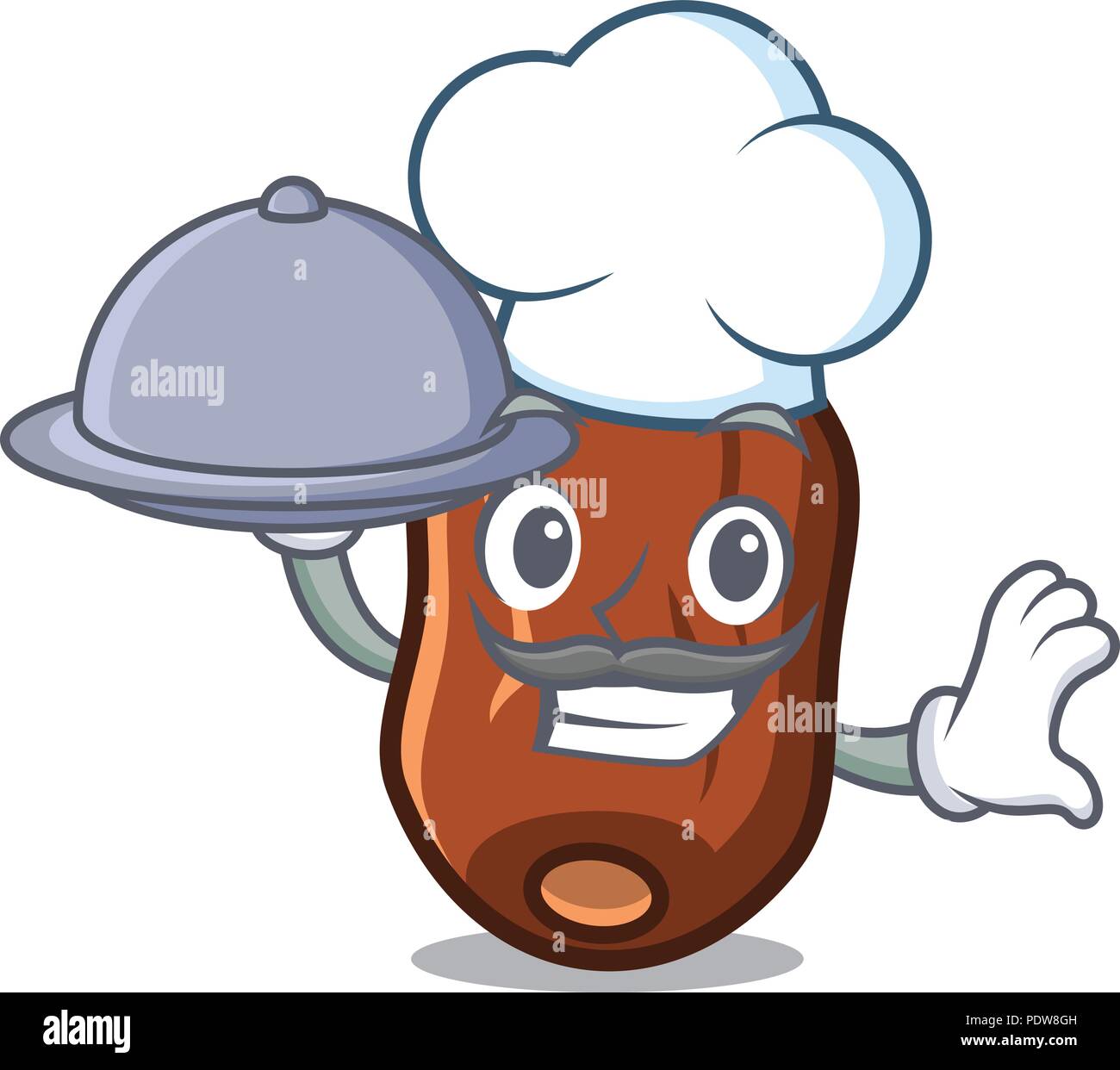 Chef with food dates fruit mascot cartoon Stock Vector Image & Art - Alamy