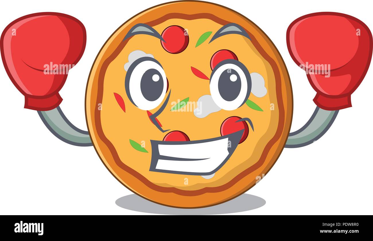 Boxing pizza character cartoon style Stock Vector Image & Art - Alamy