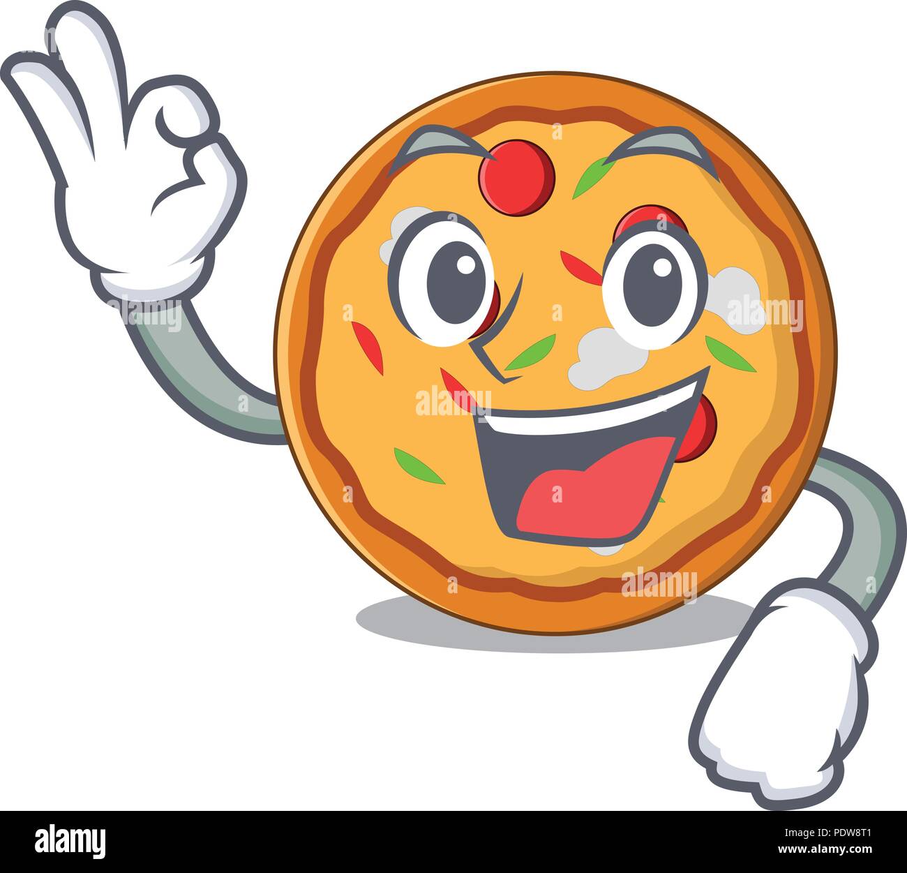Okay pizza character cartoon style Stock Vector Image & Art - Alamy