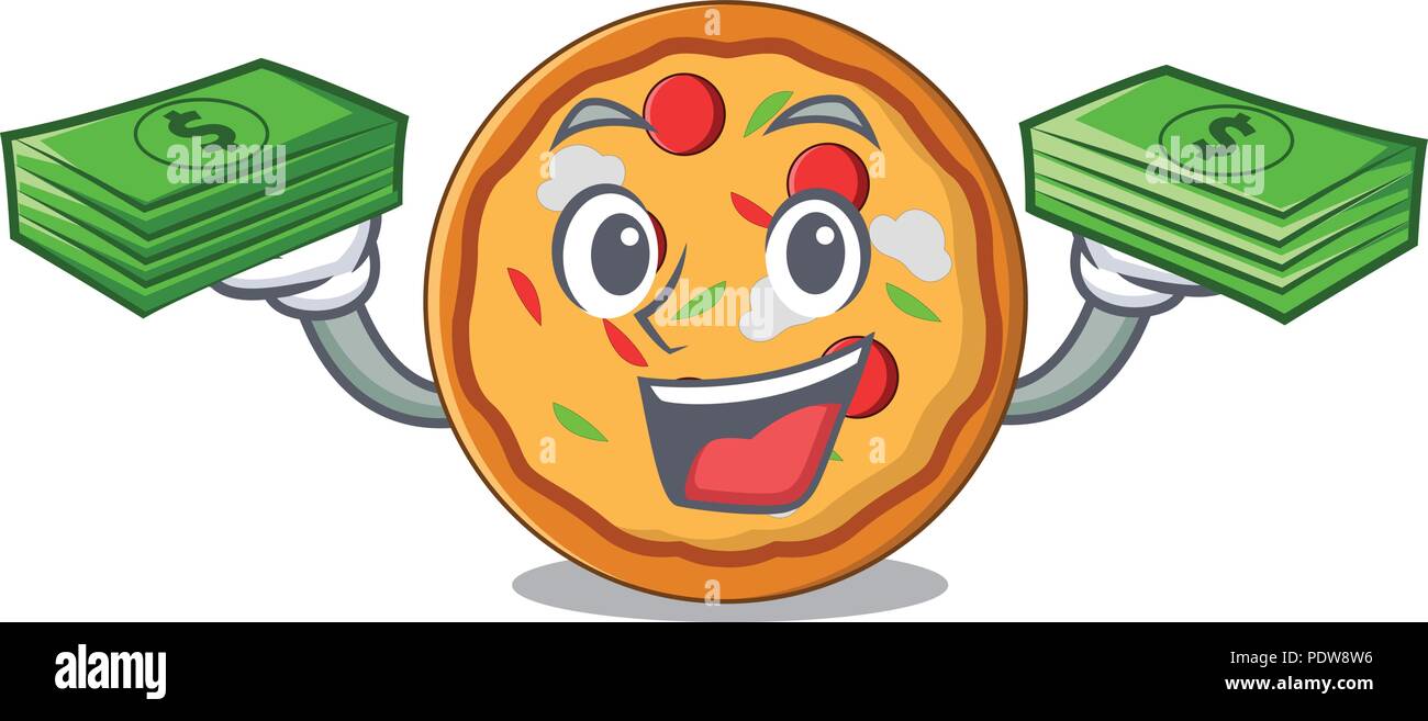 With money pizza mascot cartoon style Stock Vector Image & Art - Alamy