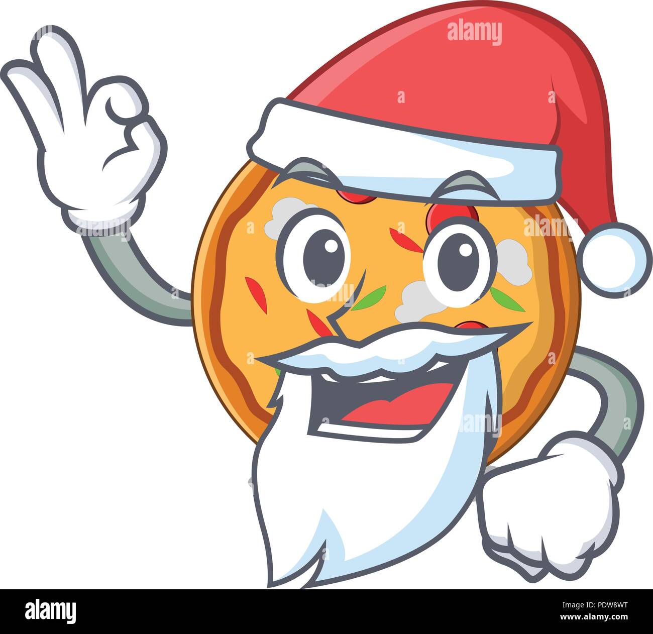 Santa pizza mascot cartoon style Stock Vector Image & Art - Alamy