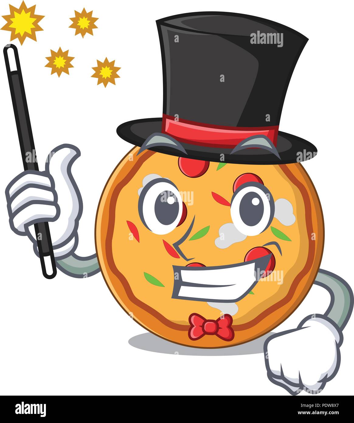 Magician pizza mascot cartoon style Stock Vector Image & Art - Alamy