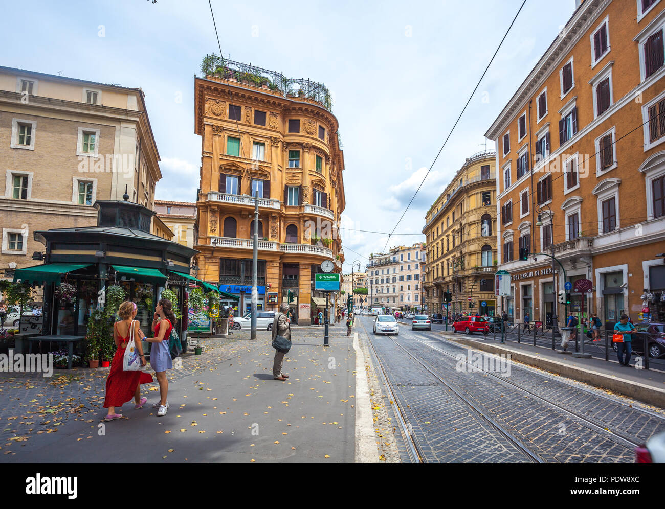 Old street in Rome, Italy. Architecture and landmark of Rome Stock ...