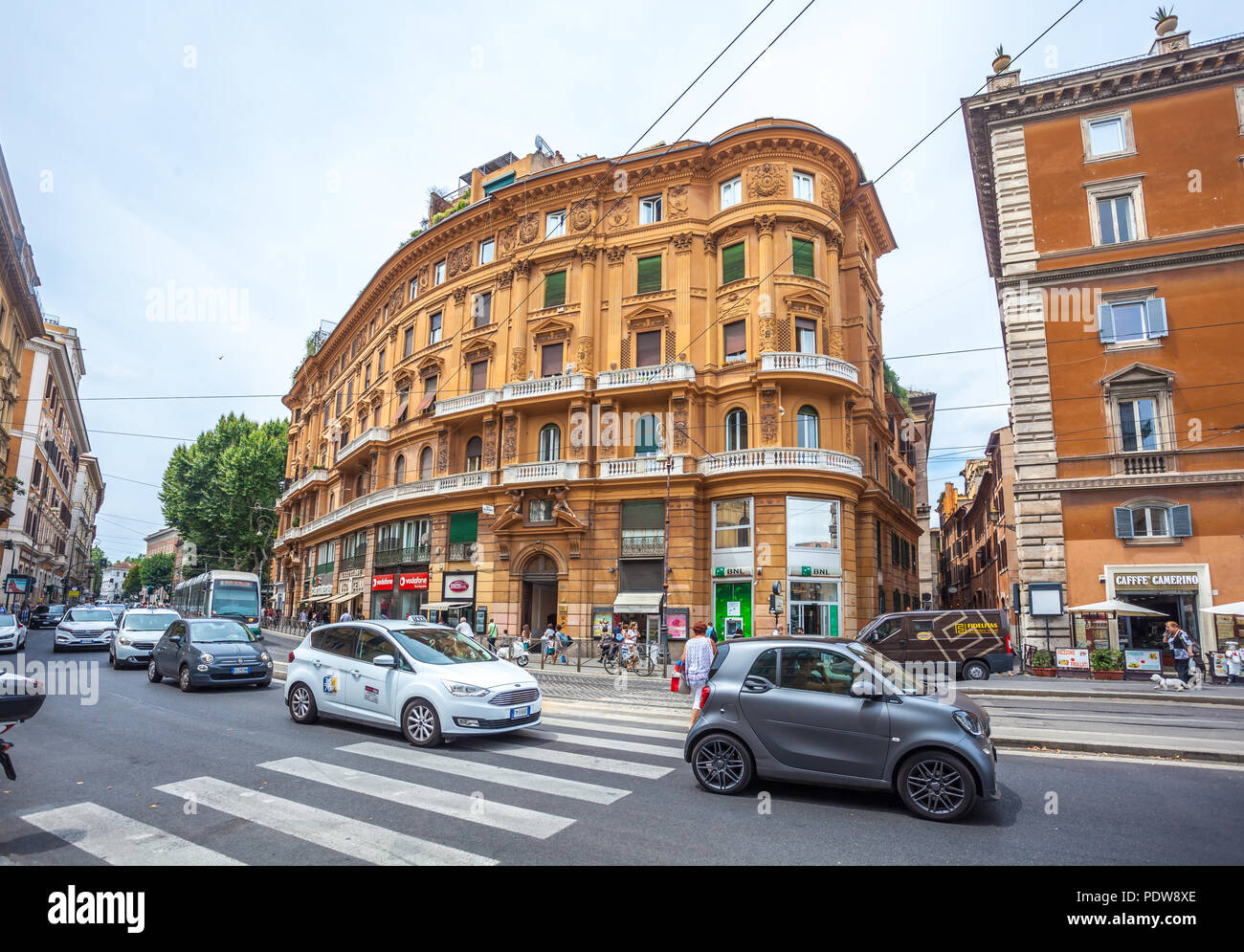 Old street in Rome, Italy. Architecture and landmark of Rome Stock ...