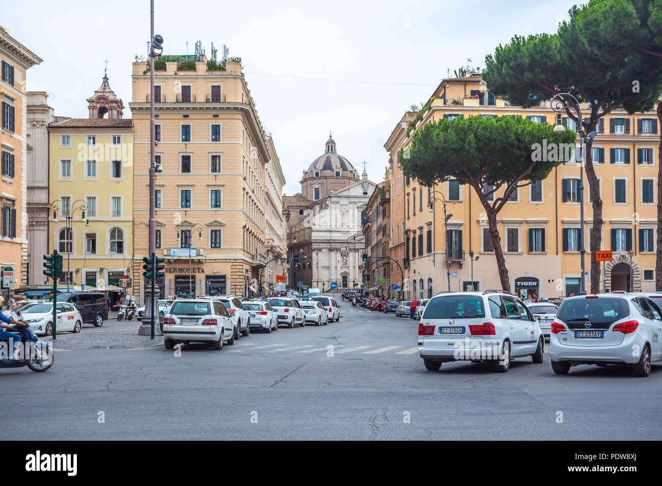 Old street in Rome, Italy. Architecture and landmark of Rome Stock ...
