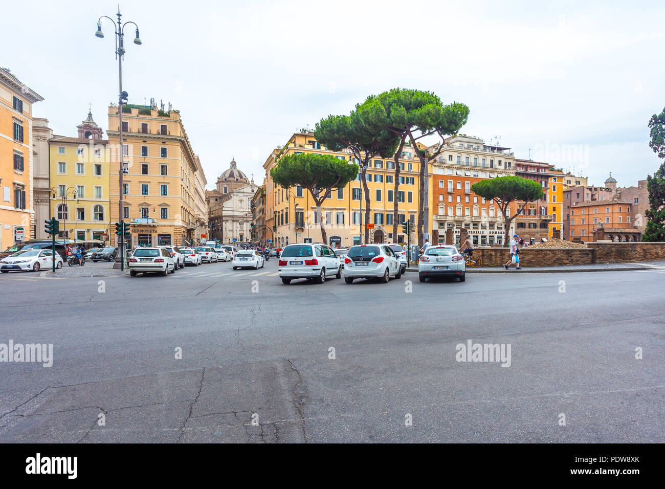 Old street in Rome, Italy. Architecture and landmark of Rome Stock ...