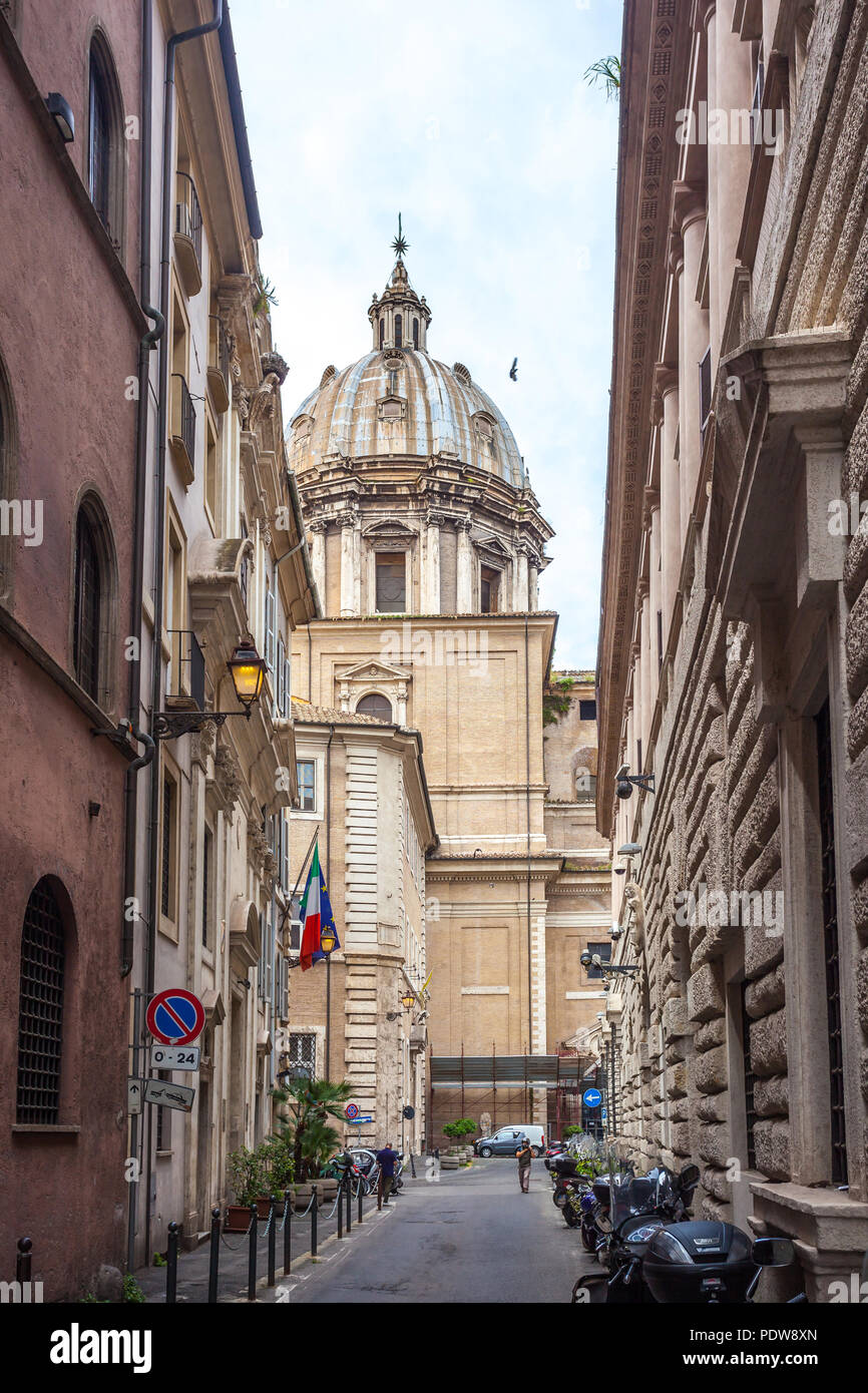 Old street in Rome, Italy. Architecture and landmark of Rome Stock ...