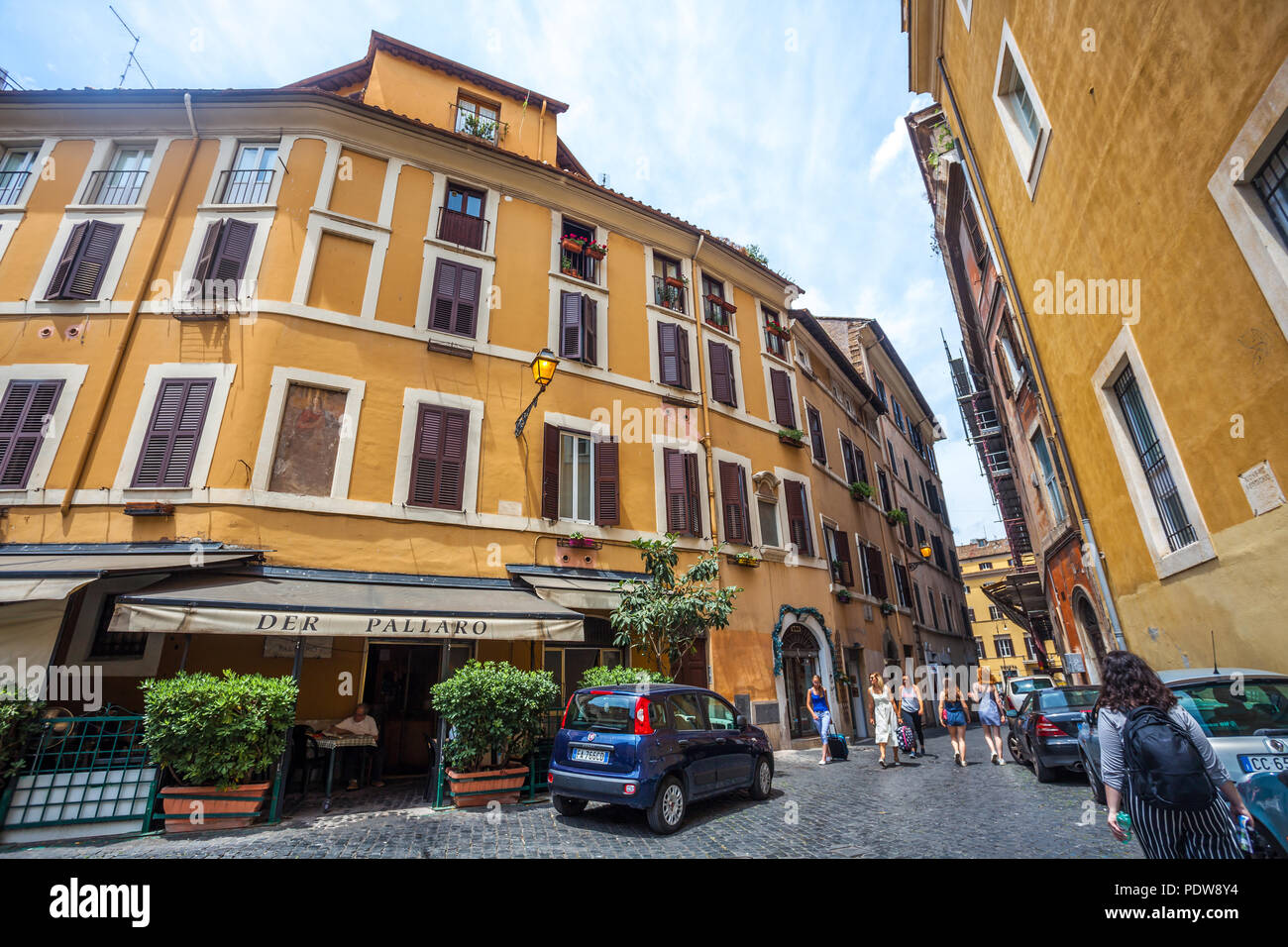 Old street in Rome, Italy. Architecture and landmark of Rome Stock ...
