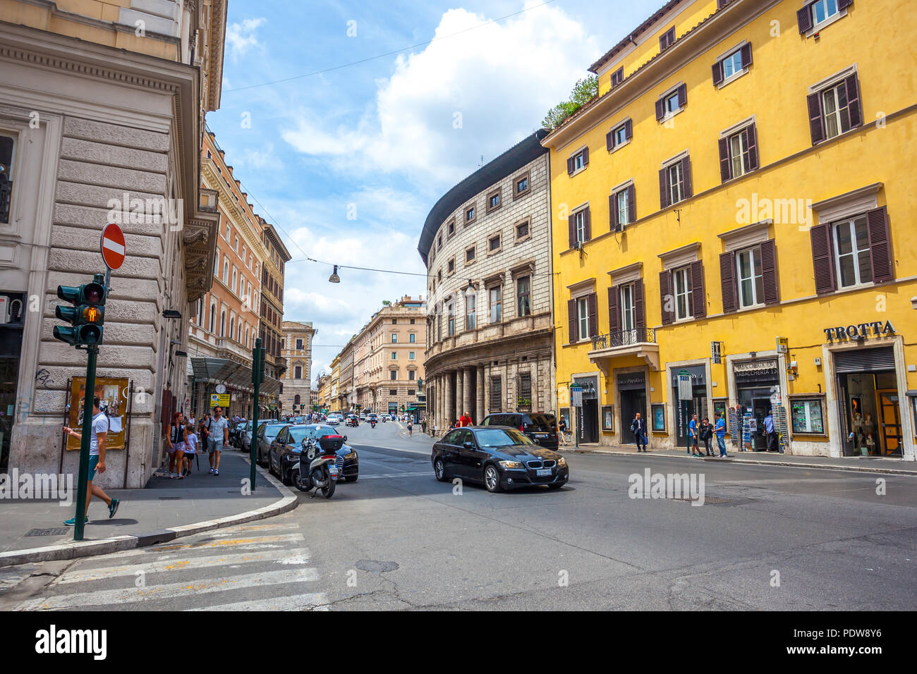Old street in Rome, Italy. Architecture and landmark of Rome Stock ...