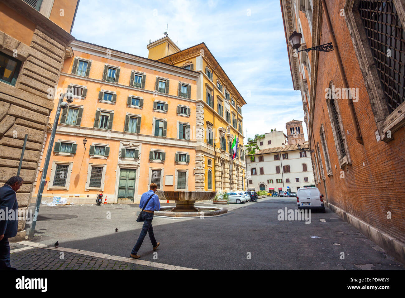 Old street in Rome, Italy. Architecture and landmark of Rome Stock ...