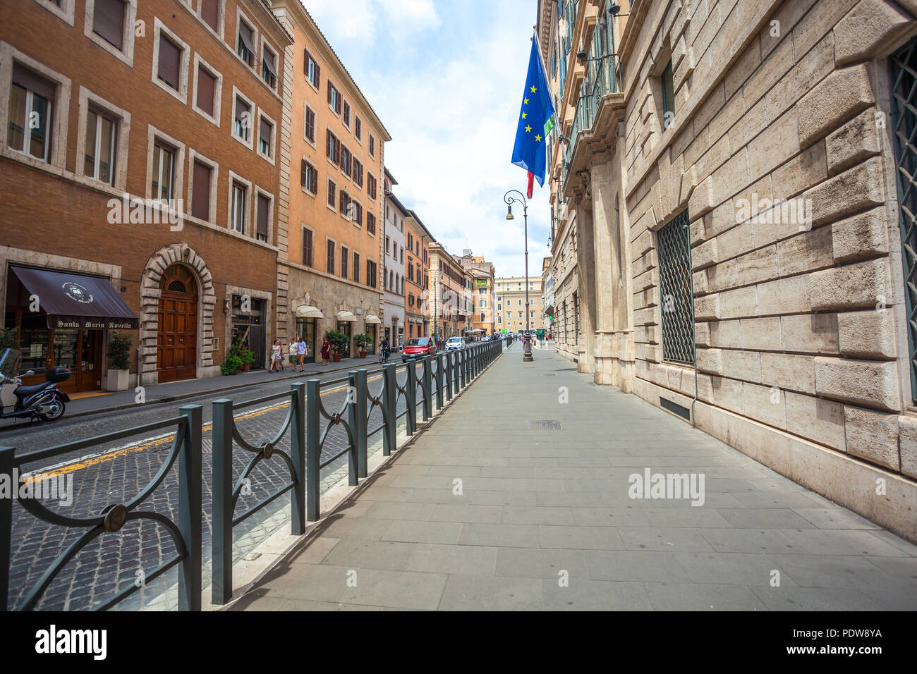 Old street in Rome, Italy. Architecture and landmark of Rome Stock ...