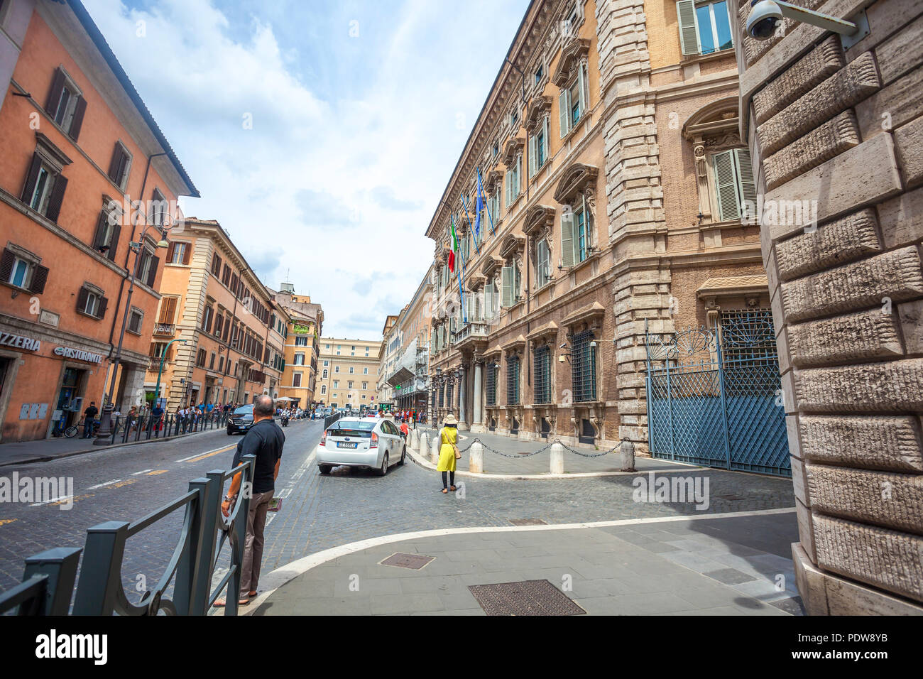 Old street in Rome, Italy. Architecture and landmark of Rome Stock ...