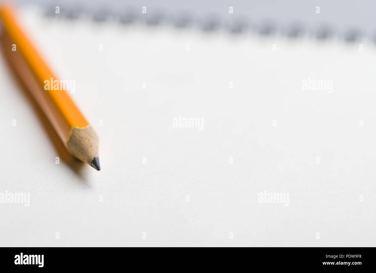 Top view of office stationary on white paper Stock Photo - Alamy