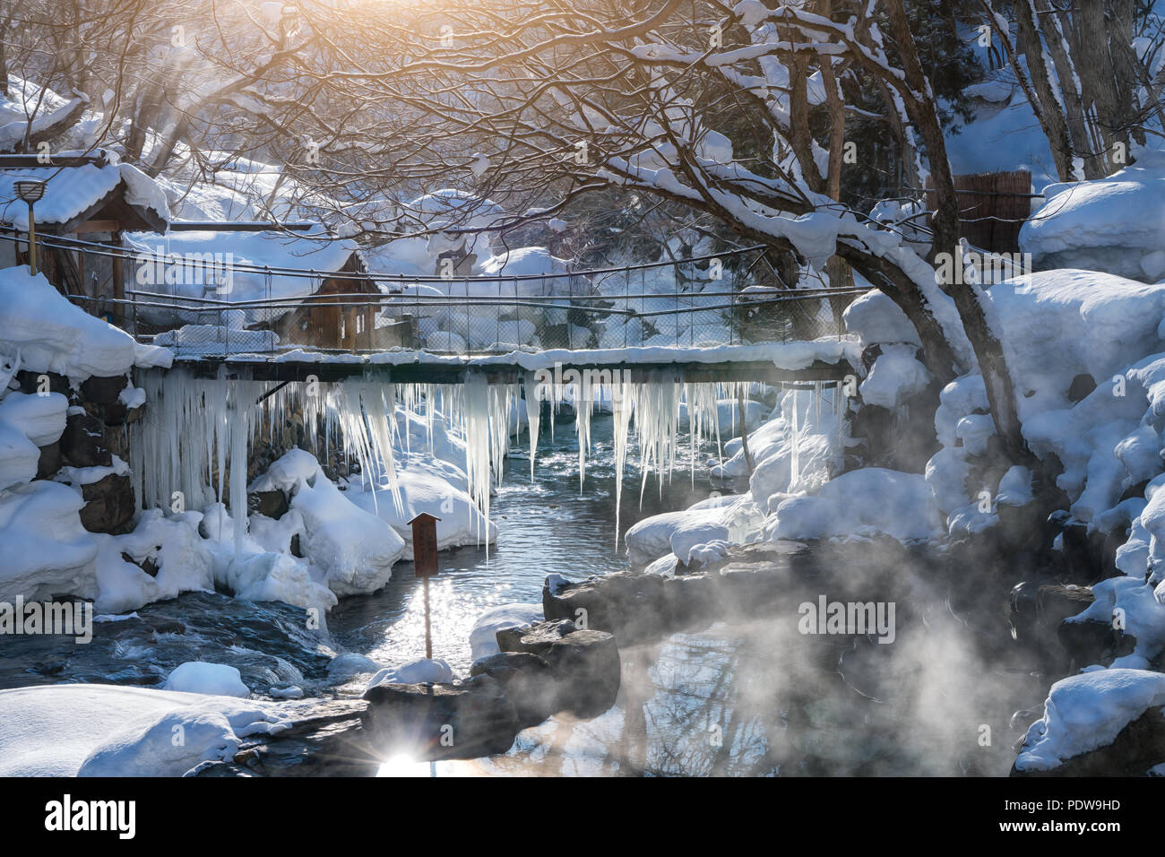 Beautiful scene of Japan in winter Stock Photo - Alamy
