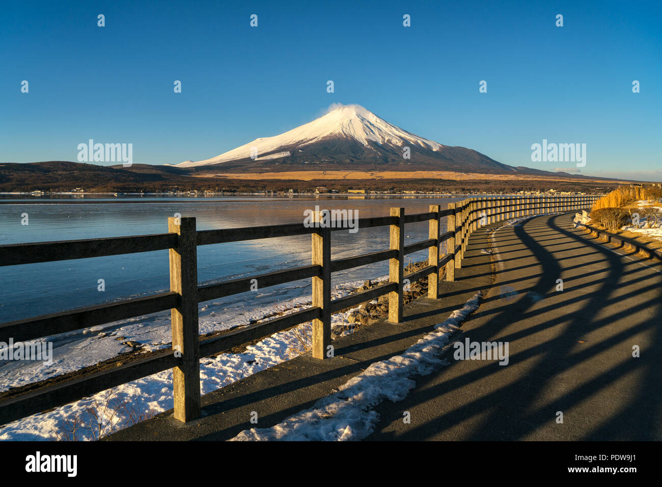 Beautiful landscape of Fuji mountain in winter, Japan Stock Photo - Alamy