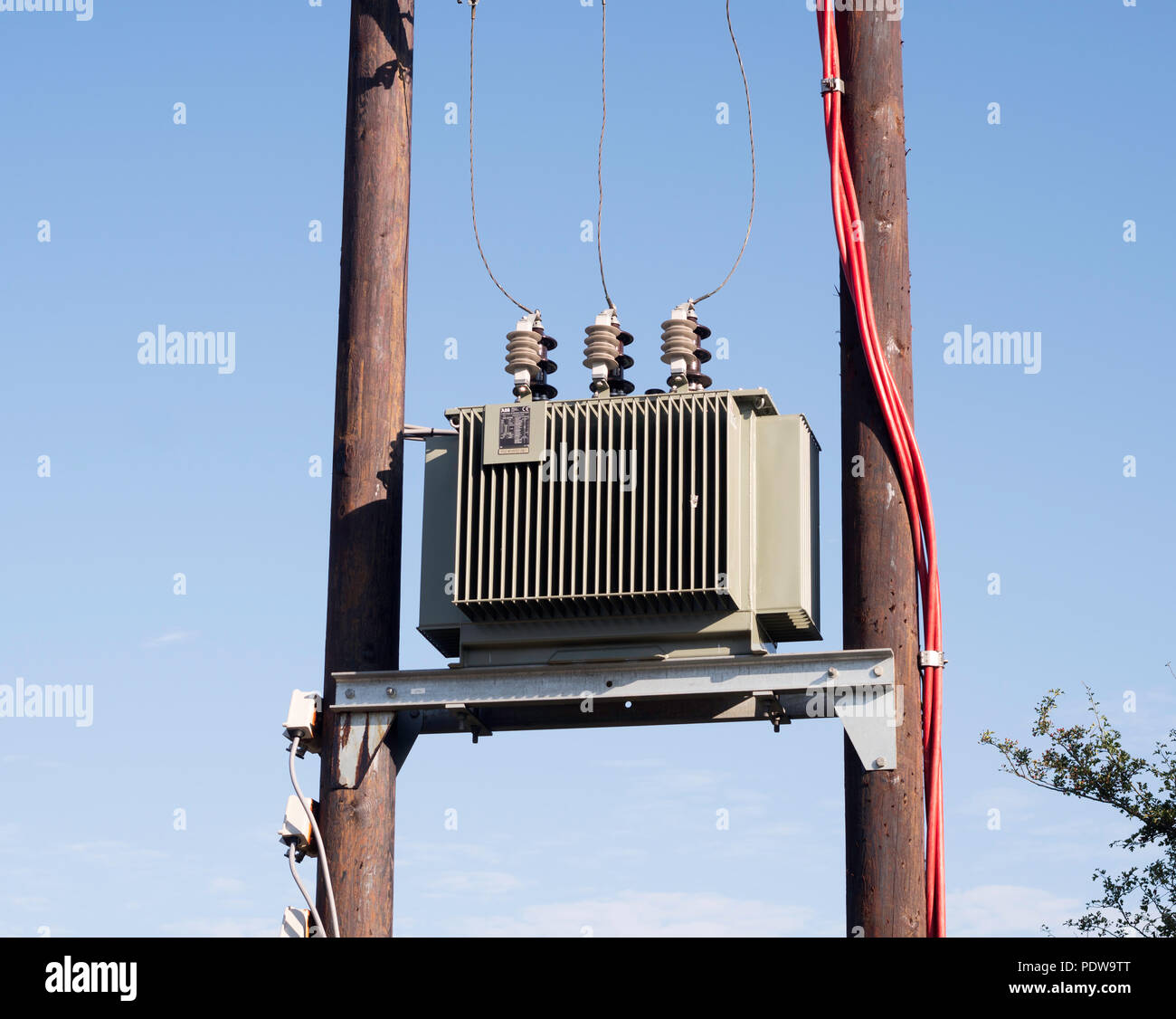 Pole mounted transformer hi-res stock photography and images - Alamy