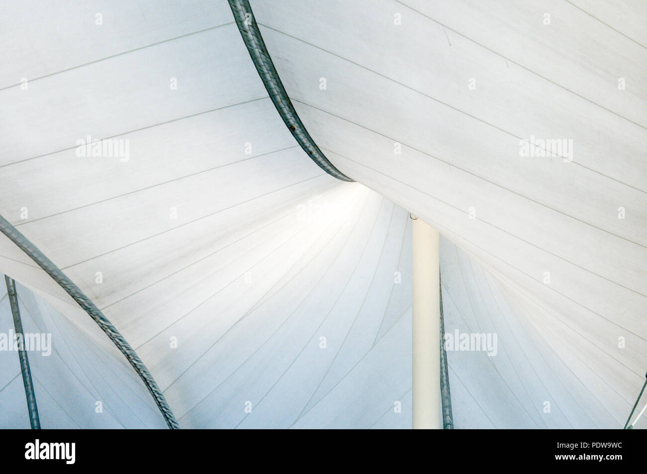 Architectural detail, inside of tent roof at Denver International ...
