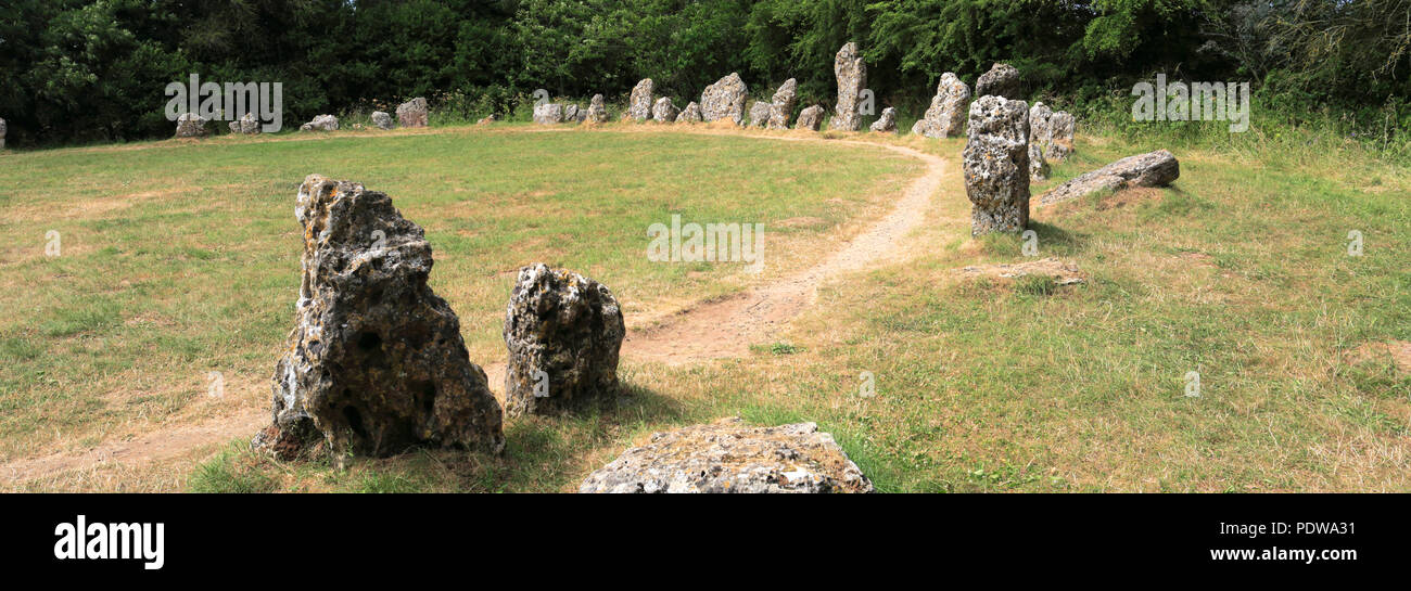 The Kings Men Stone Circle, Rollright Stones, near Chipping Norton town ...