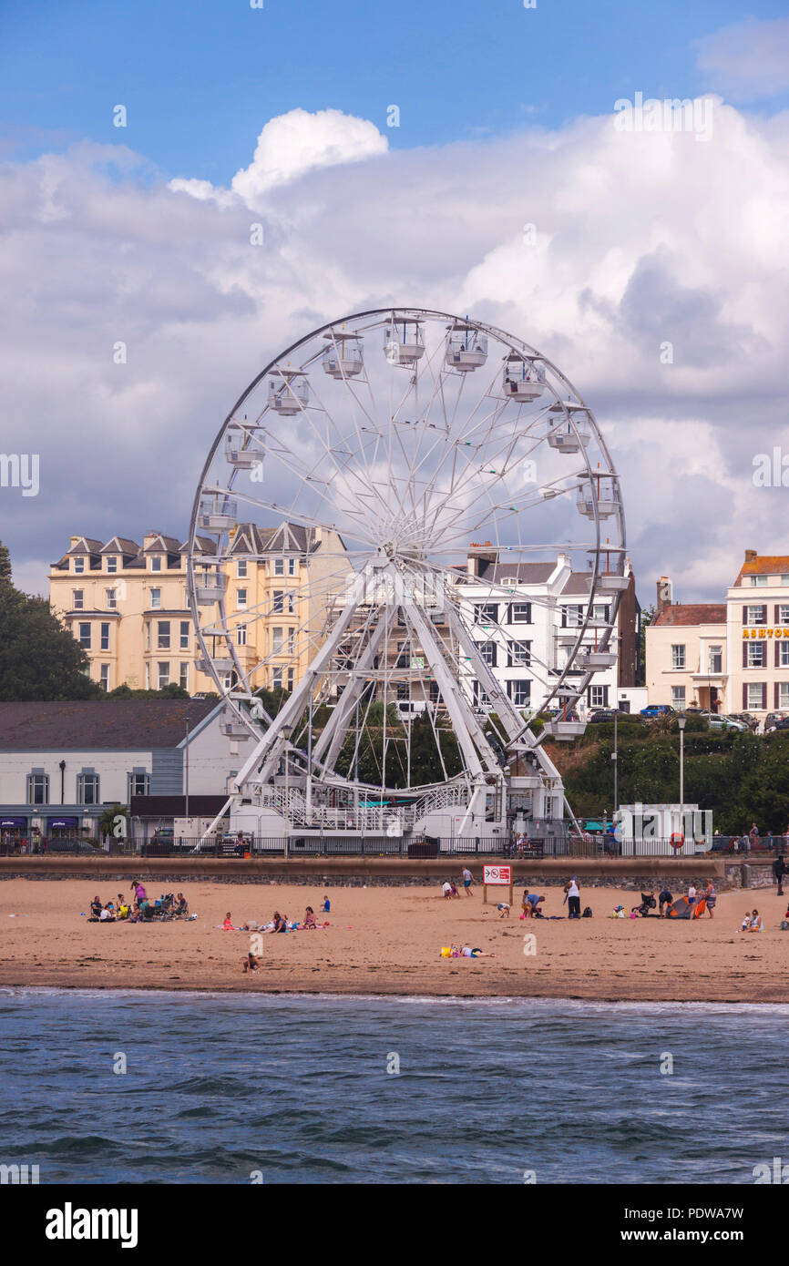 The Exmouth Wheel beside the beach at Exmouth, Devon Stock Photo - Alamy