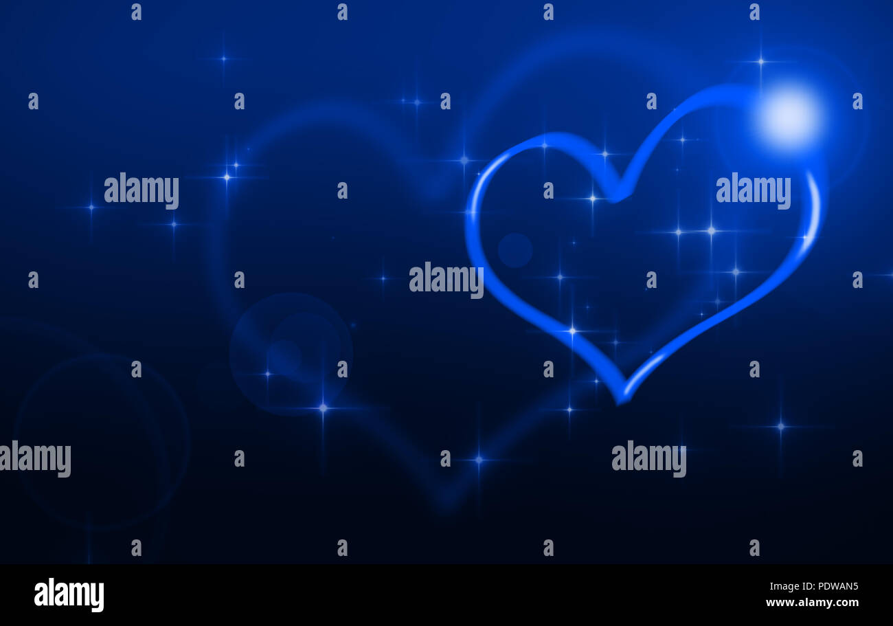 Creative blue heart background Stock Photo - Alamy