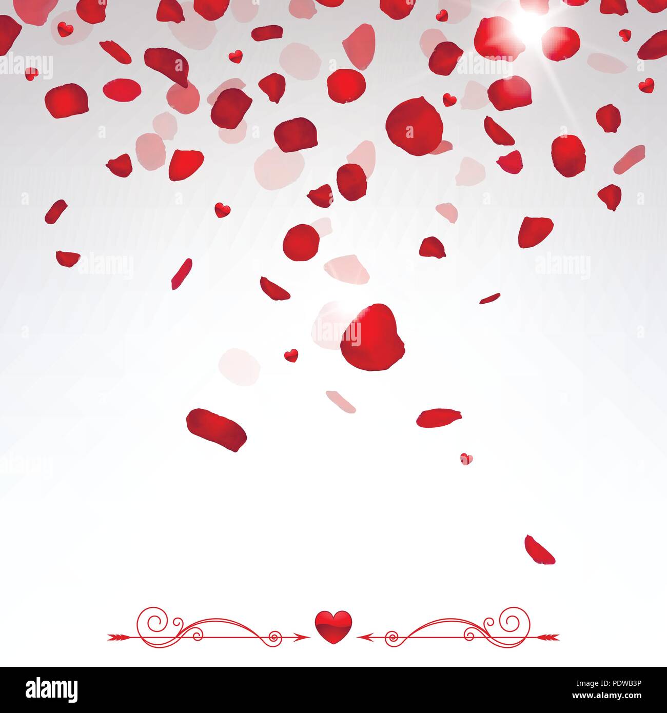 Falling Rose Petals Background