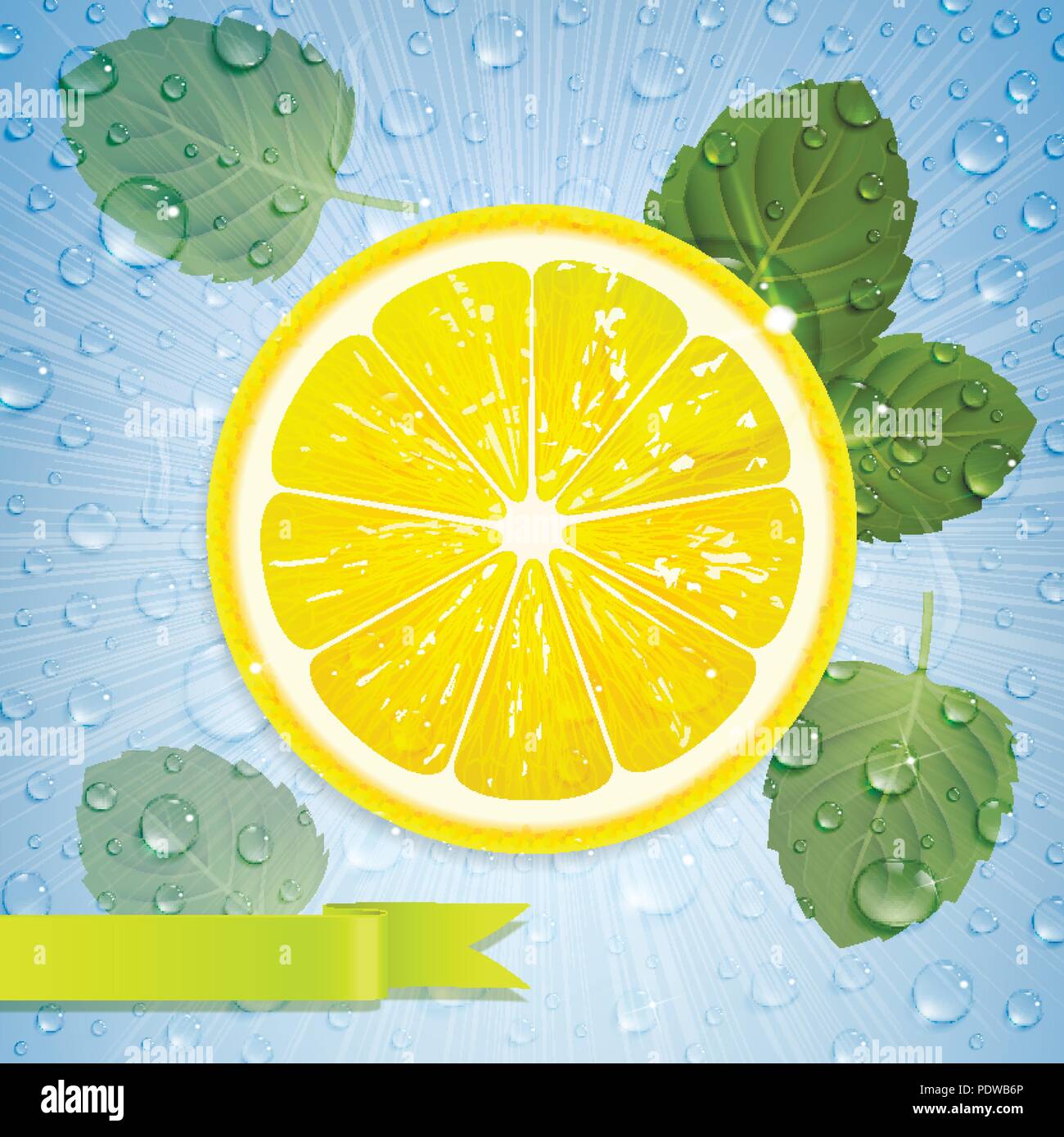 Refreshing lemon soda ice Stock Vector Images - Alamy