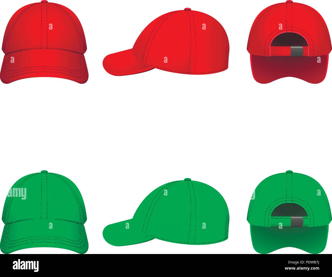 red and green caps on a white background Stock Vector Image & Art - Alamy