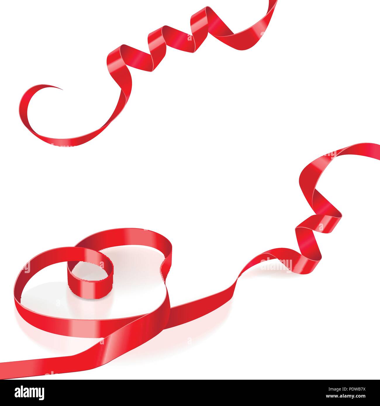 Red Satin Ribbon Vector