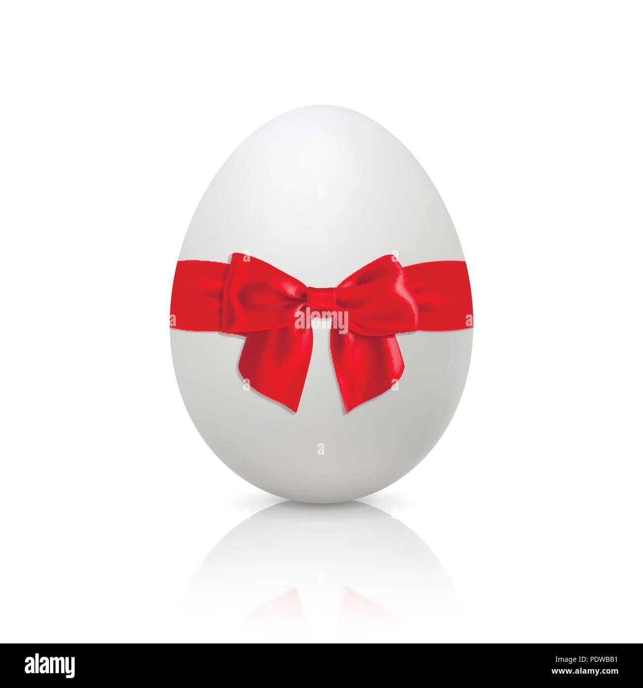 White ribbon on red Stock Vector Images - Alamy