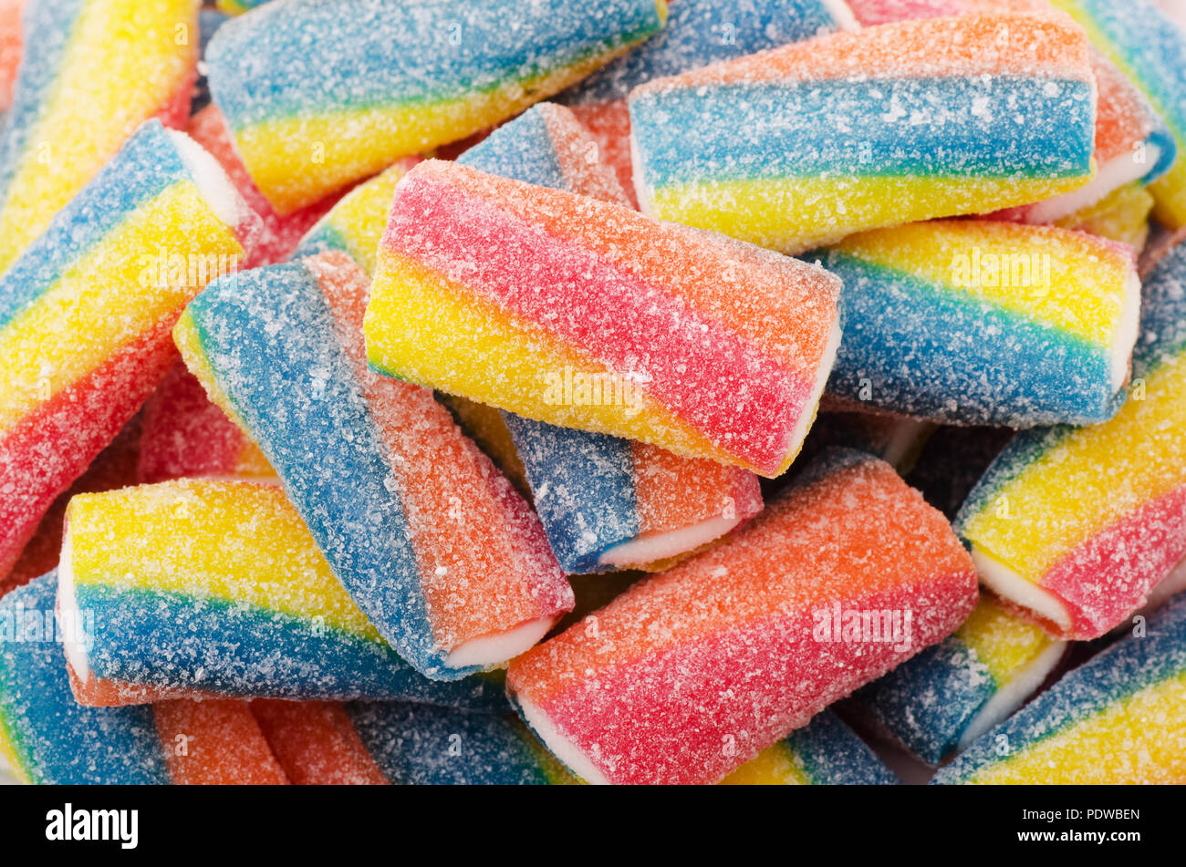 Jelly candy isolated as background Stock Photo - Alamy