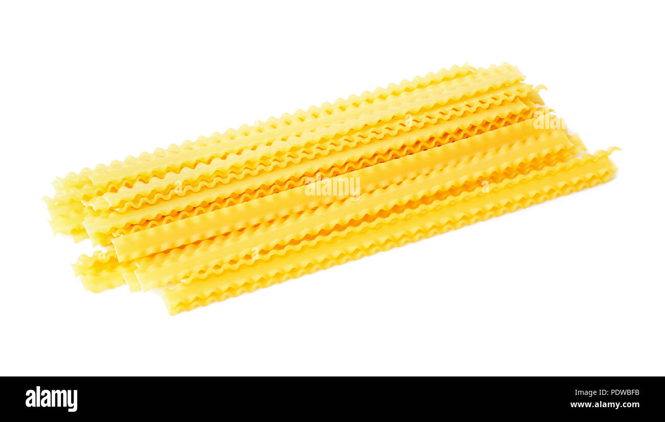Wavy pasta isolated on a white background Stock Photo - Alamy