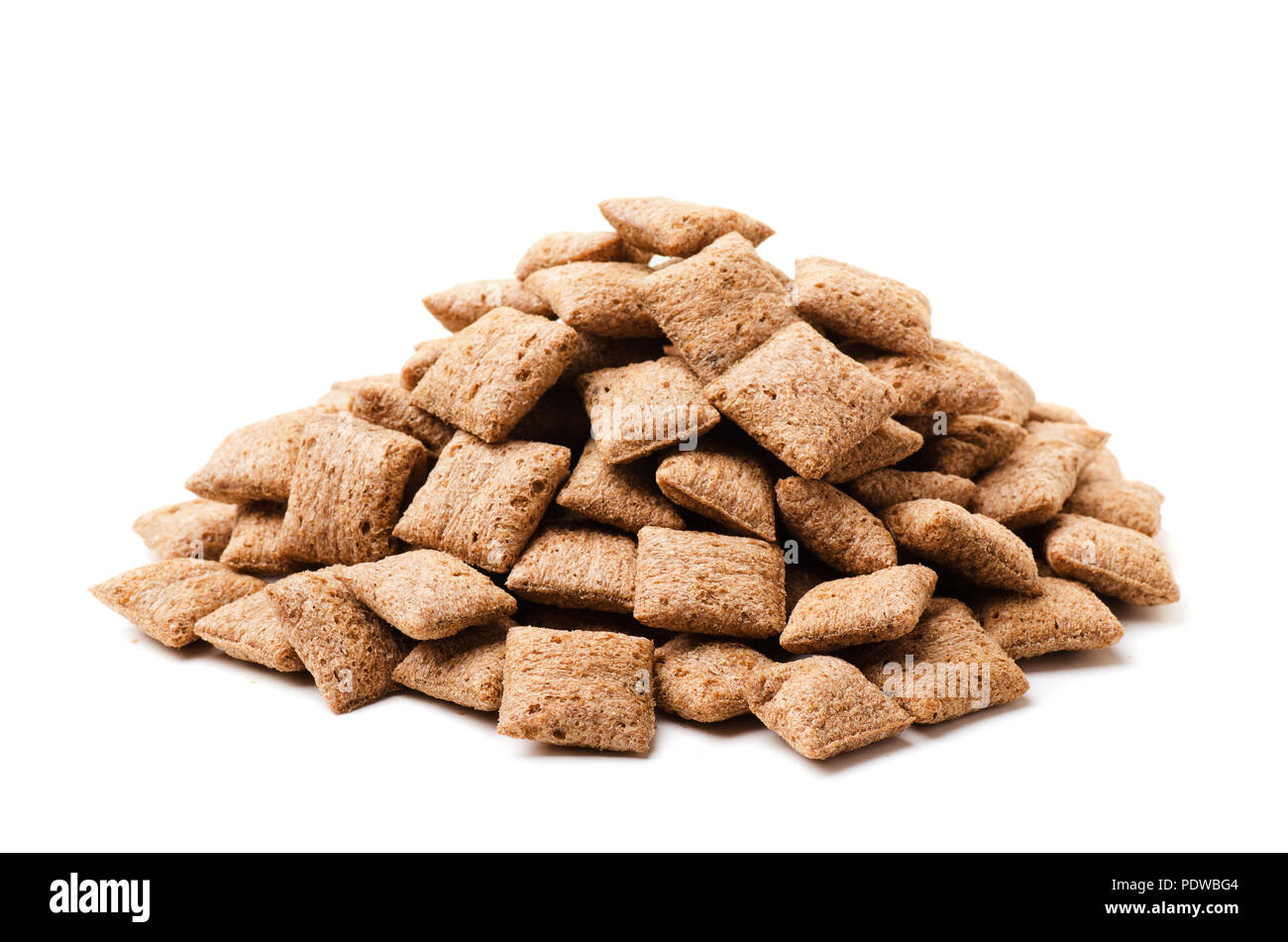 Chocolate pillows, healthy breakfast isolated on a white background ...