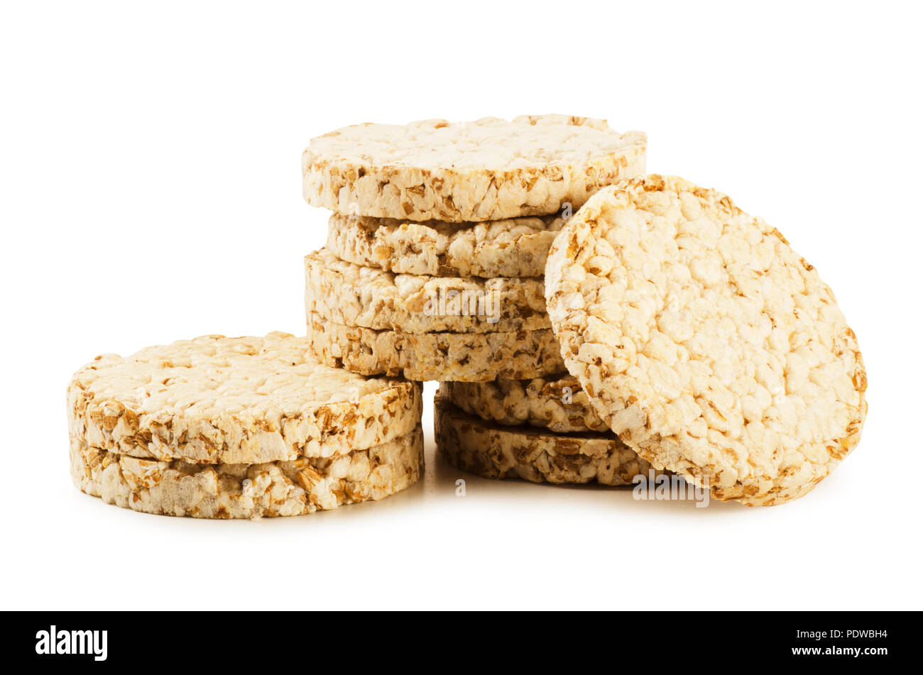 Grain crispbread isolated on white background Stock Photo - Alamy