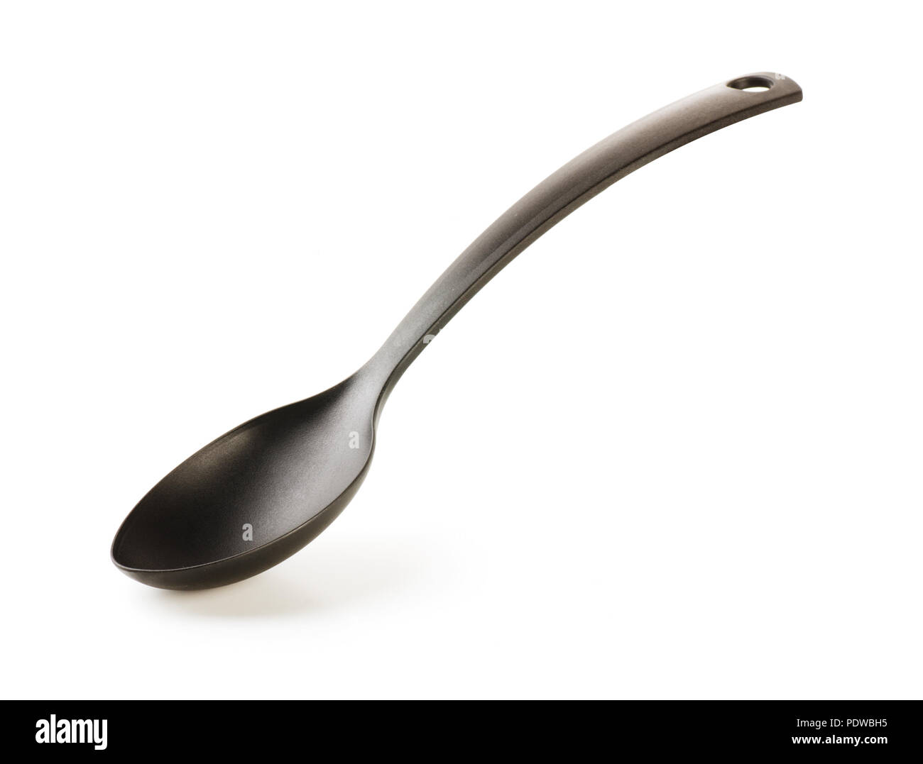 Kitchen black ladle isolated on white background Stock Photo - Alamy
