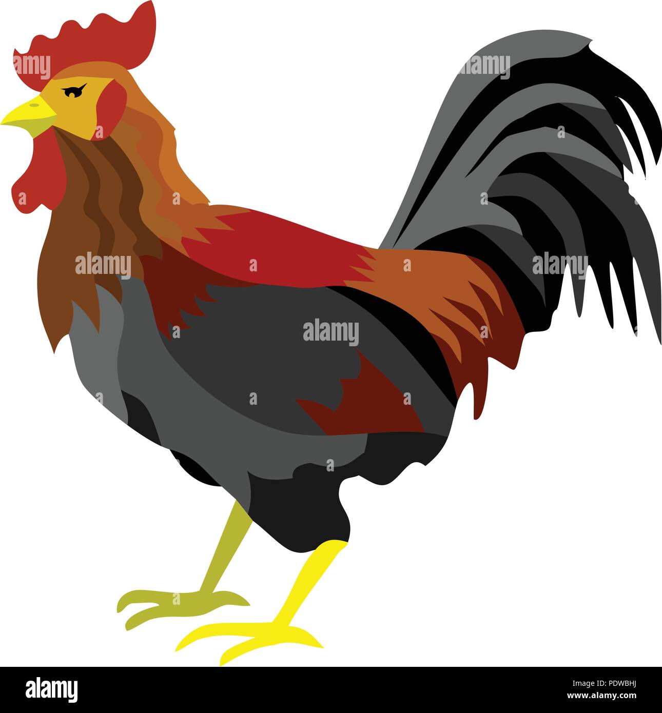 Rooster Bird Animal Vector Stock Vector Image & Art - Alamy