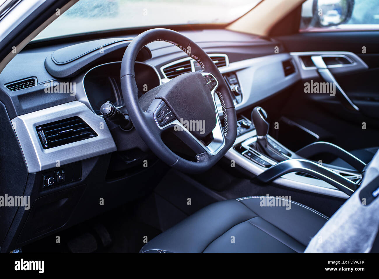 car interior with shallow depth of field Stock Photo - Alamy