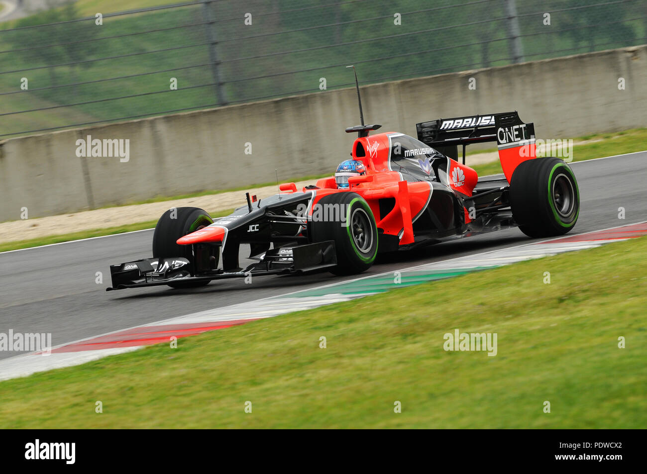 MUGELLO, ITALY May, 2012: Charles Pic of Marussia F1 team racing at ...