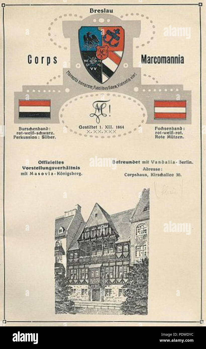 88 Breslau Marcomannia Stock Photo - Alamy